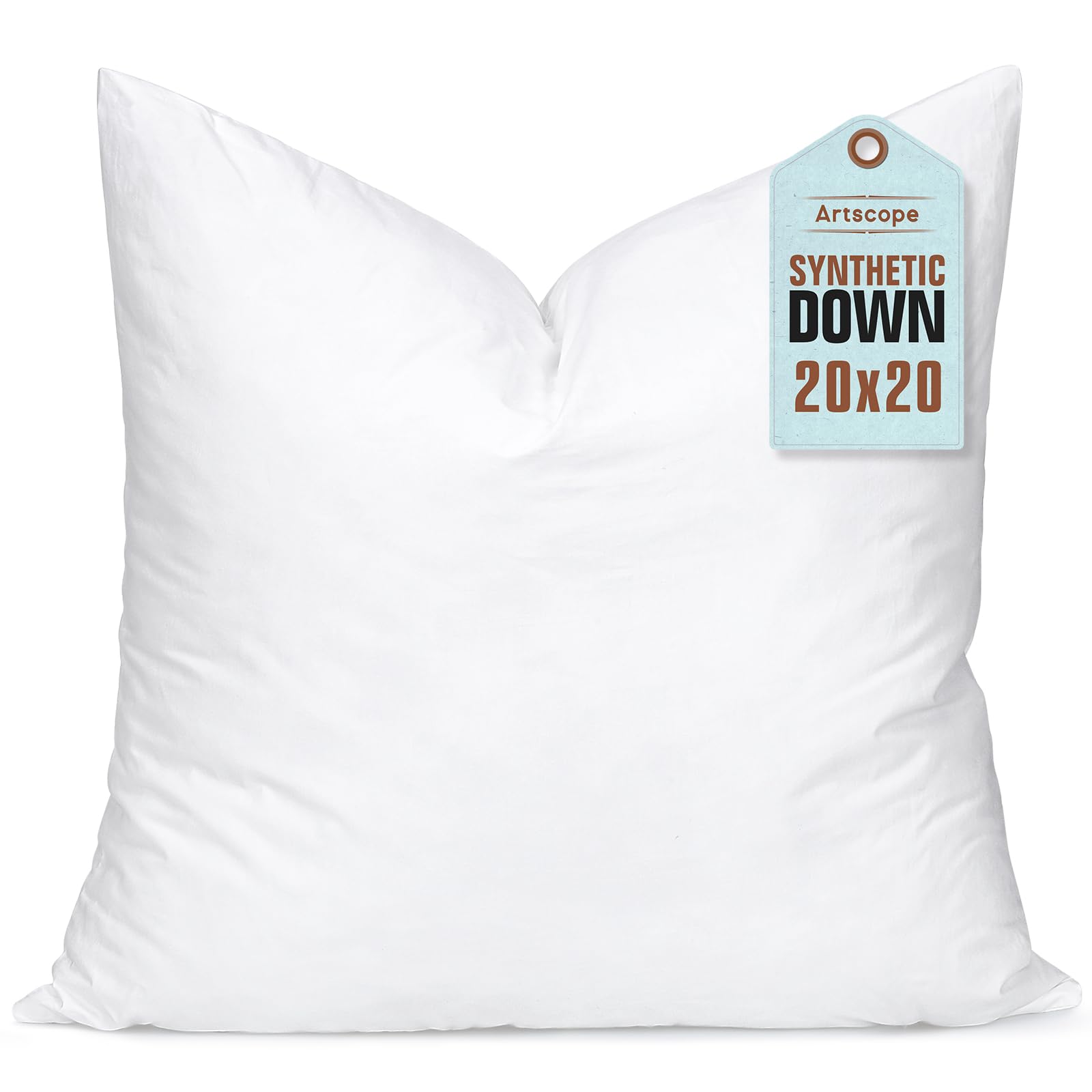 Amazon.com: Artscope Synthetic Down Pillow Insert, 20x20 Down ...