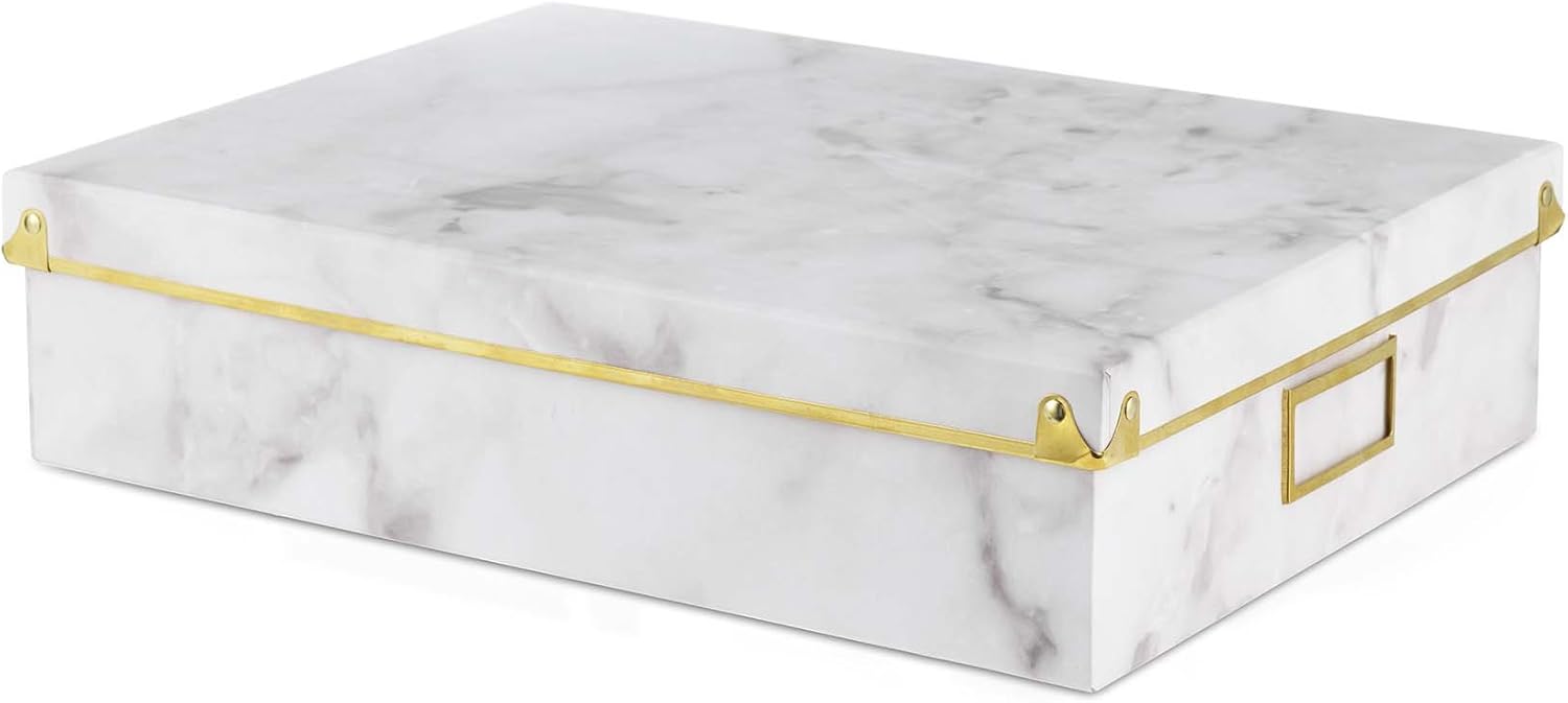 Amazon.com : Design Ideas Marbella Paper Box 10.7" x 14.3" x 3.5 ...