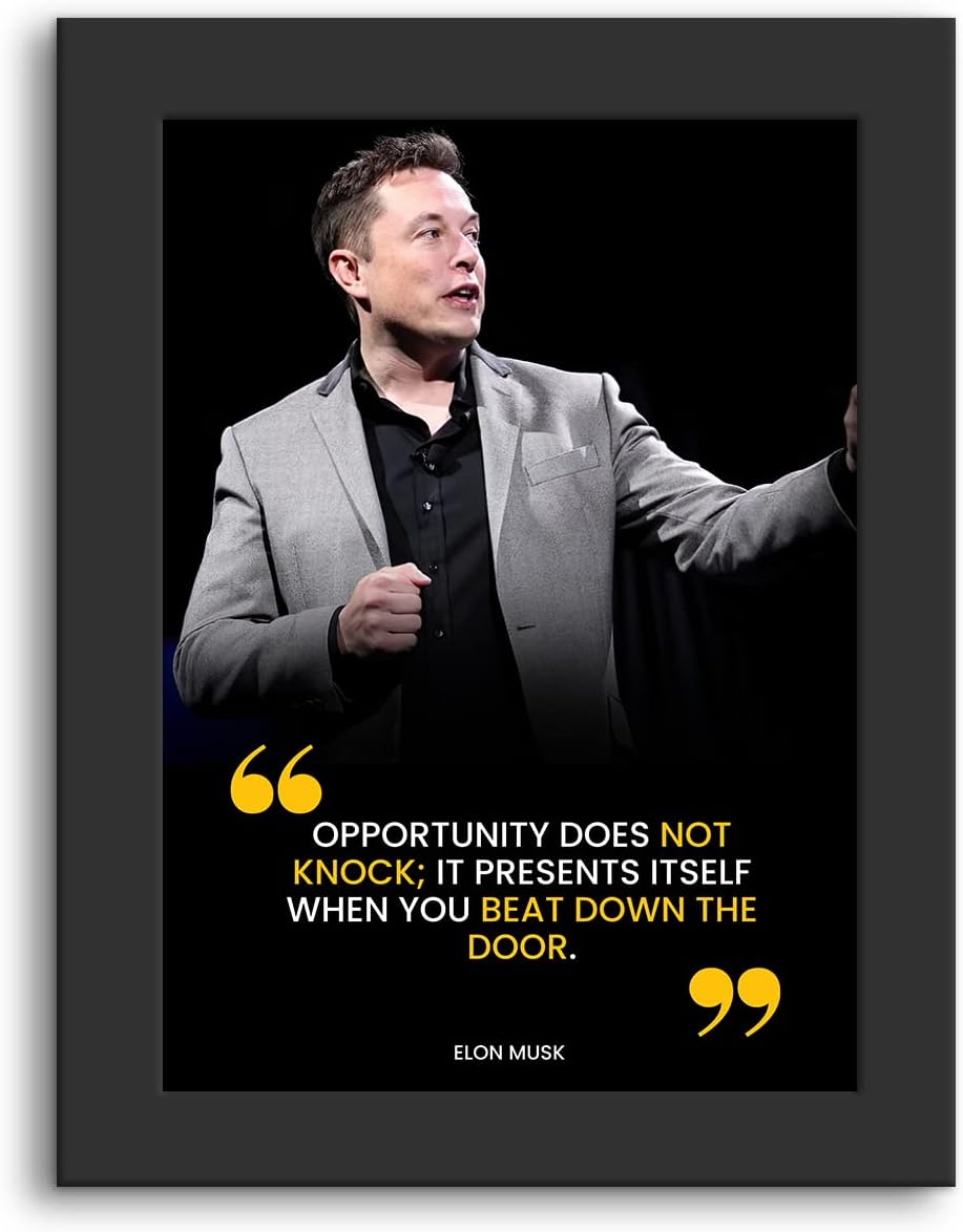 DmcreativityCraft Elon Musk Motivational Wall Frames Framed Posters for ...
