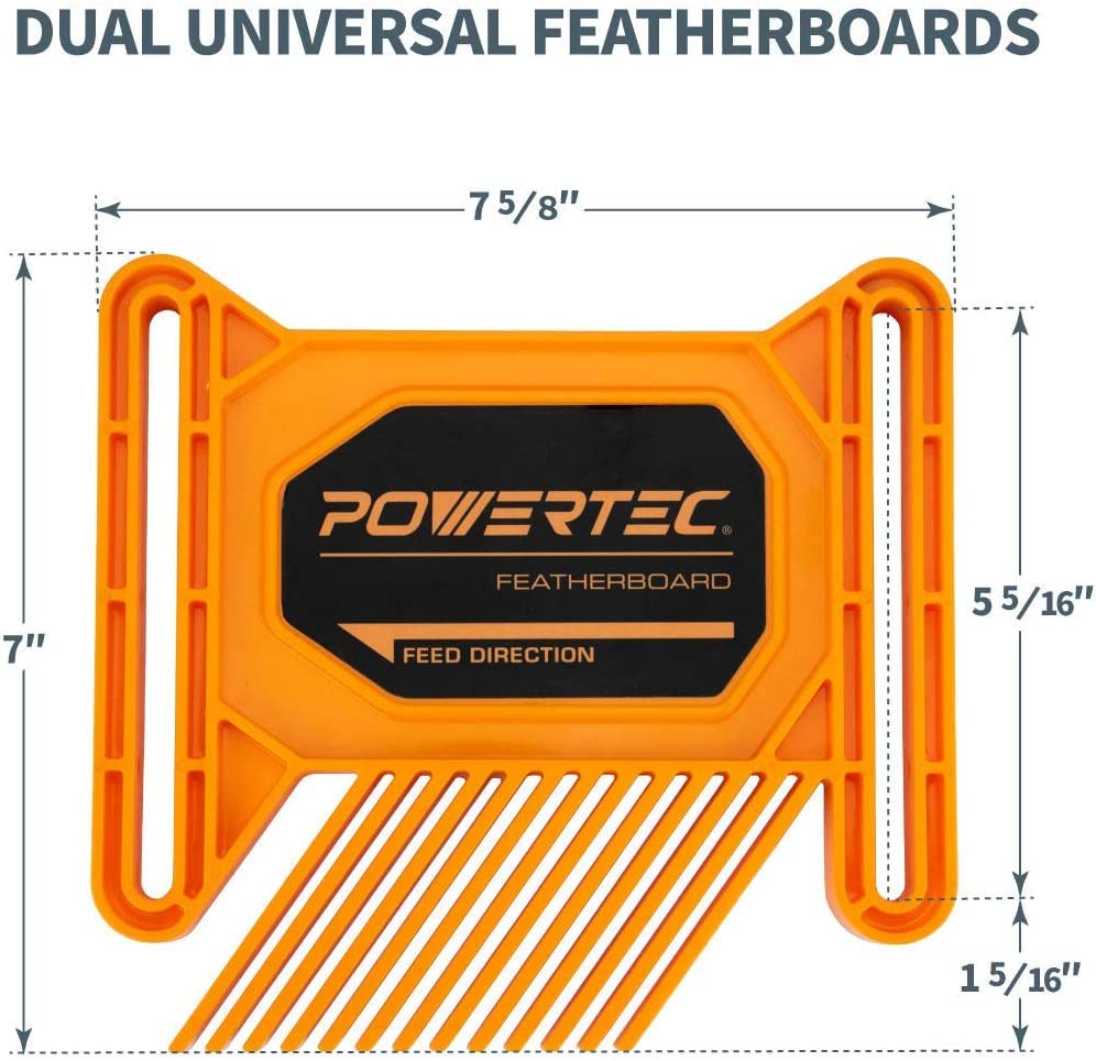 Snapklik.com : POWERTEC 71554V 2-Piece Universal Featherboard ...
