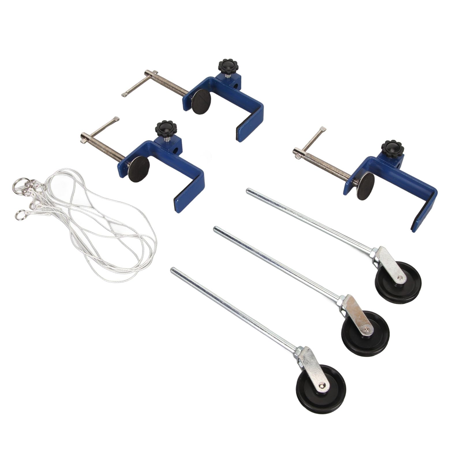 Snapklik.com : Metal Bench Clamp, Easy Installation Plastic Pulley ...