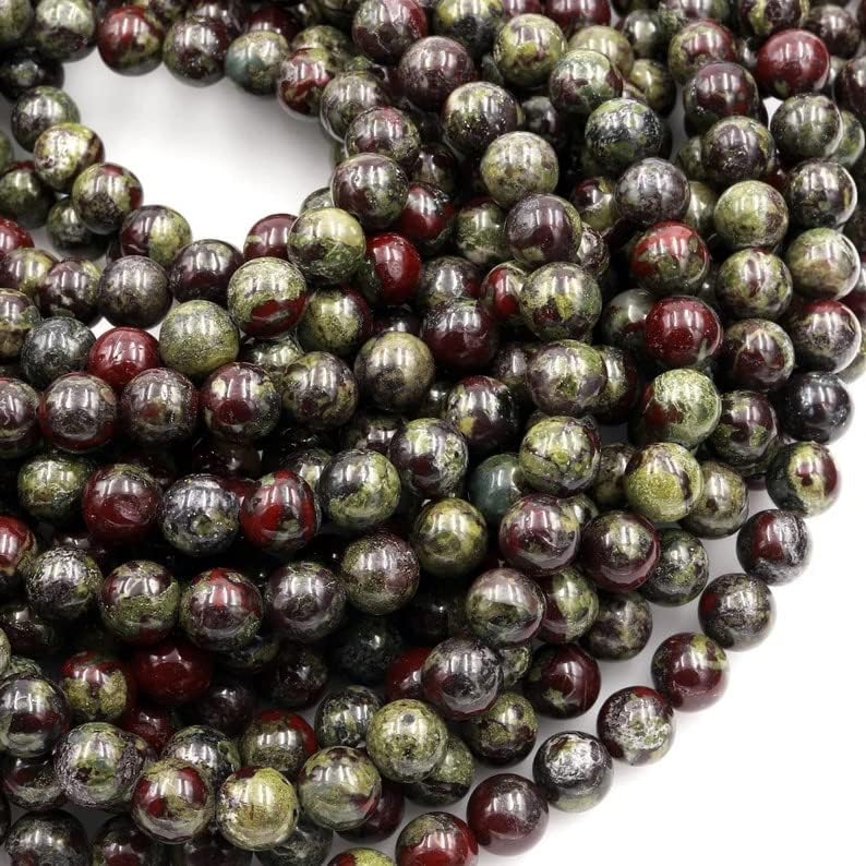 Amazon.com: Genuine Dragon Blood Jasper Beads Round 10mm Semi Precious ...