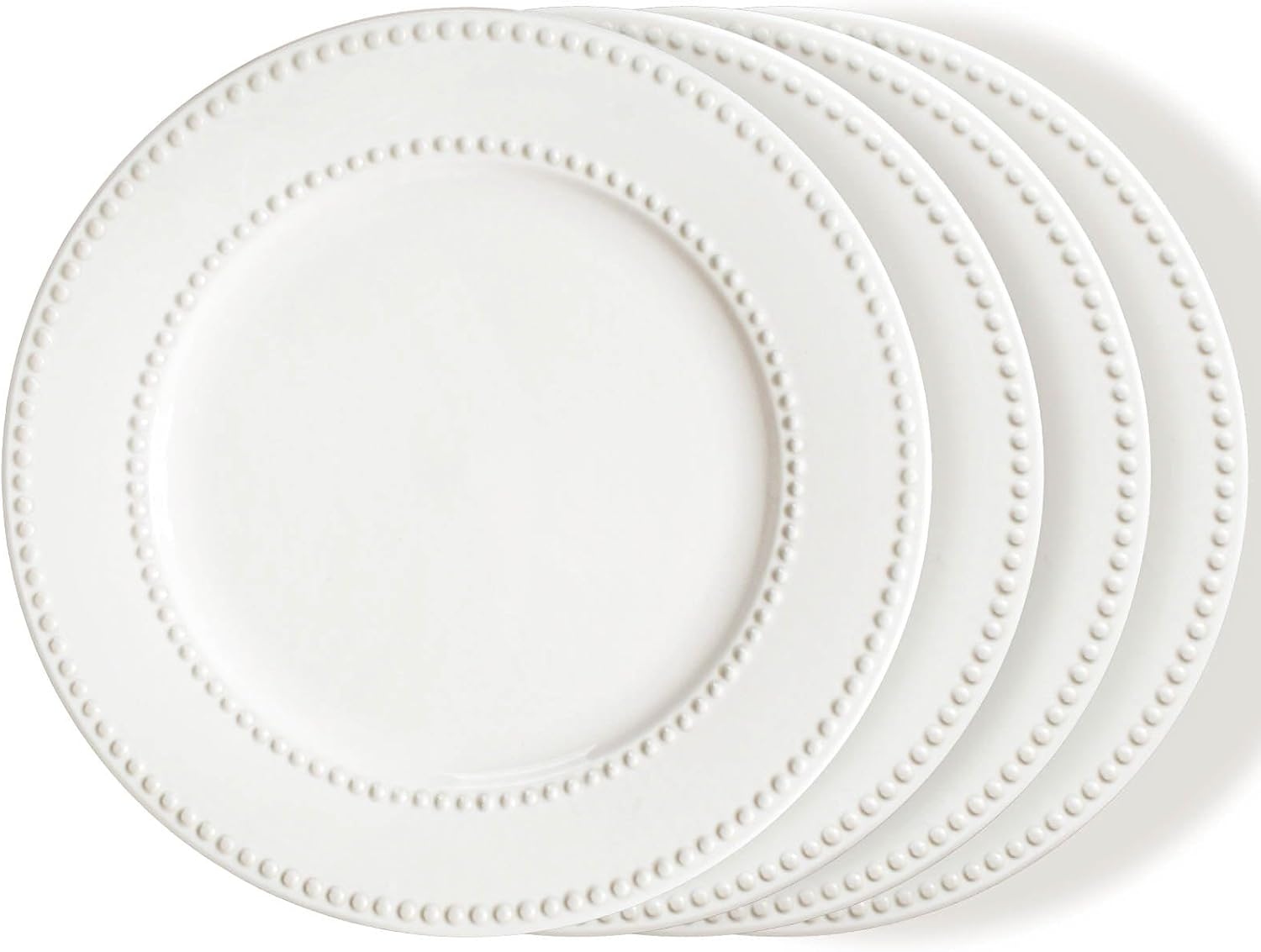 Amazon.com: Wareland Dinner Plates Set of 4, 10.5 inch White Ceramic ...