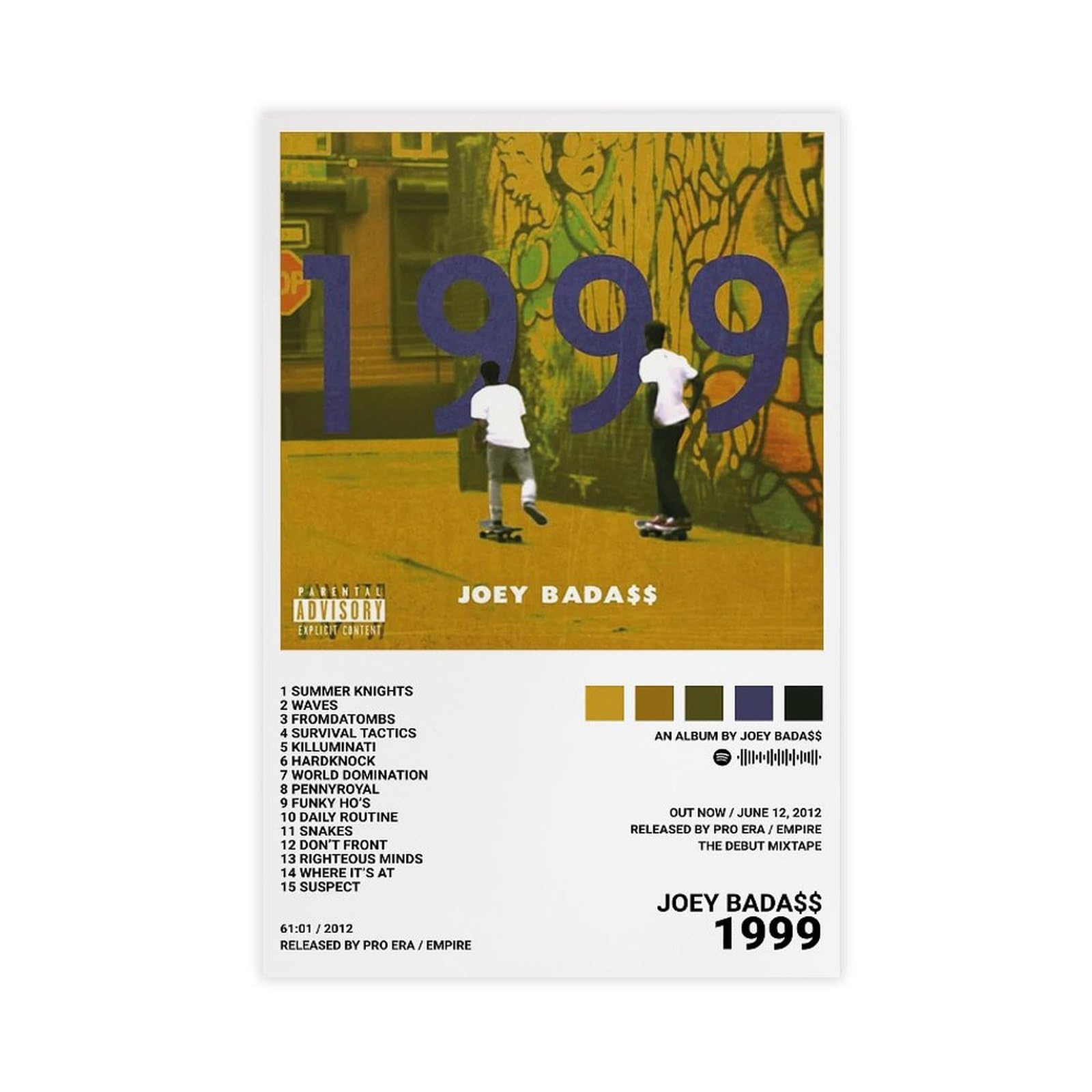 Joey Bada$$ 1999 Album Cover 1999 Joey Badass Album Poster 20x30"