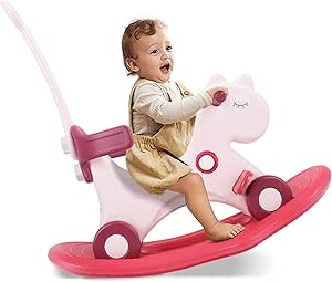 Amazon.com: Ancaixin 4 in 1 Rocking Horse for Toddlers 1-3 Years Old ...