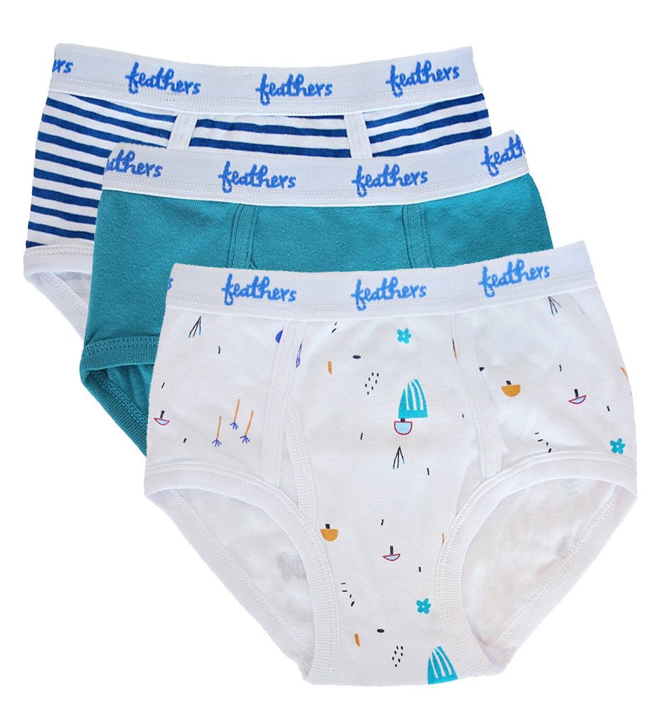 Snapklik.com : Feathers Boys Botany Print Tagless Briefs Underwear - 100% Cotton Super Soft Briefs