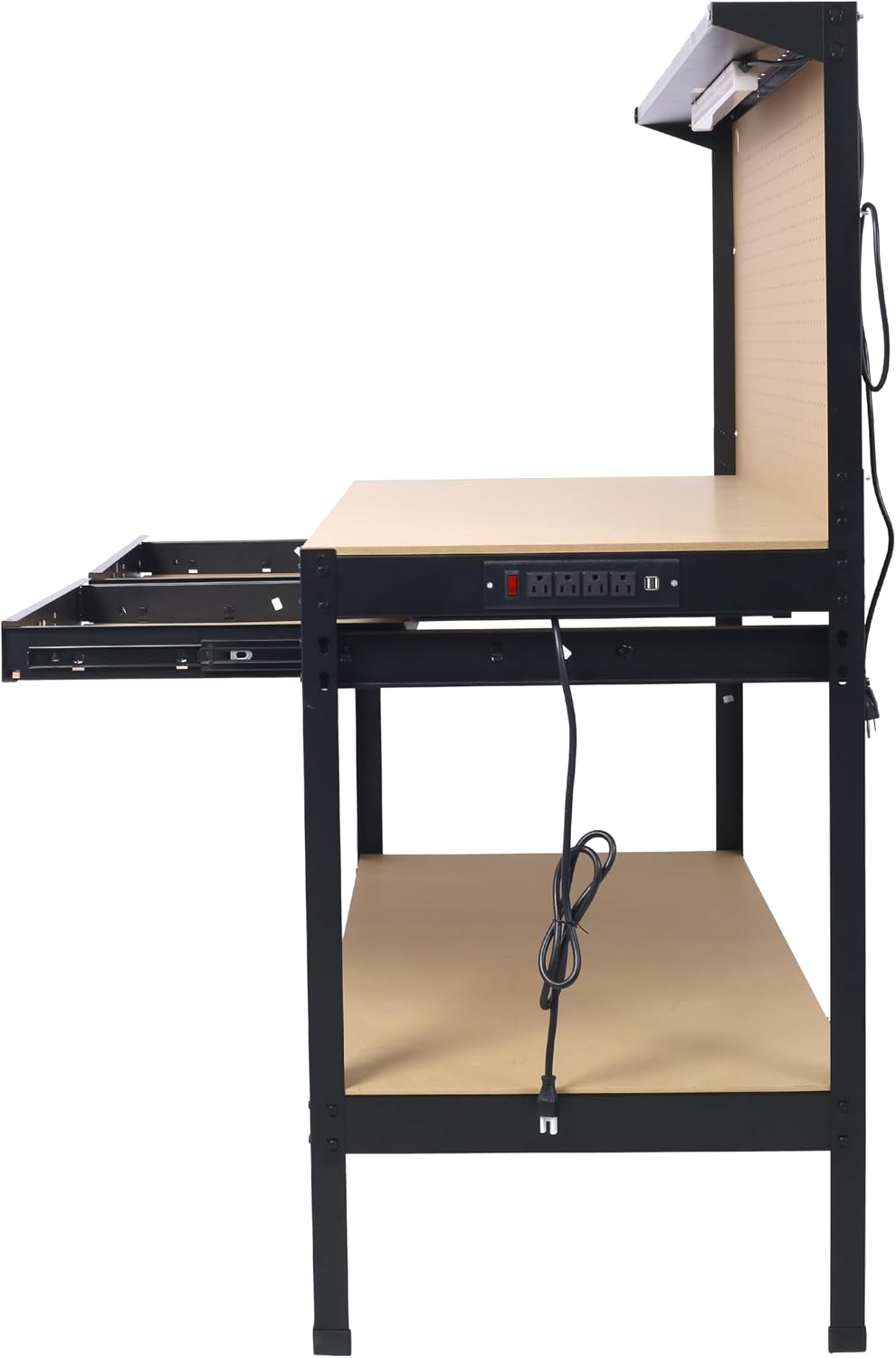 Steel Workbench with LED Light, 59'' Tool Storage Philippines | Ubuy