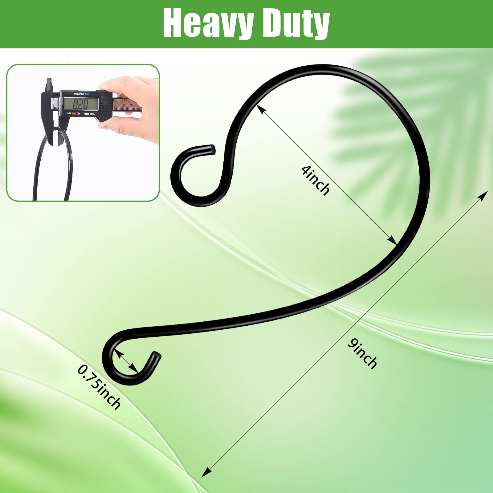 Snapklik.com : 6 Pack 9 Inch Metal Tree Branch Hook, 1/5 Inch Diameter ...