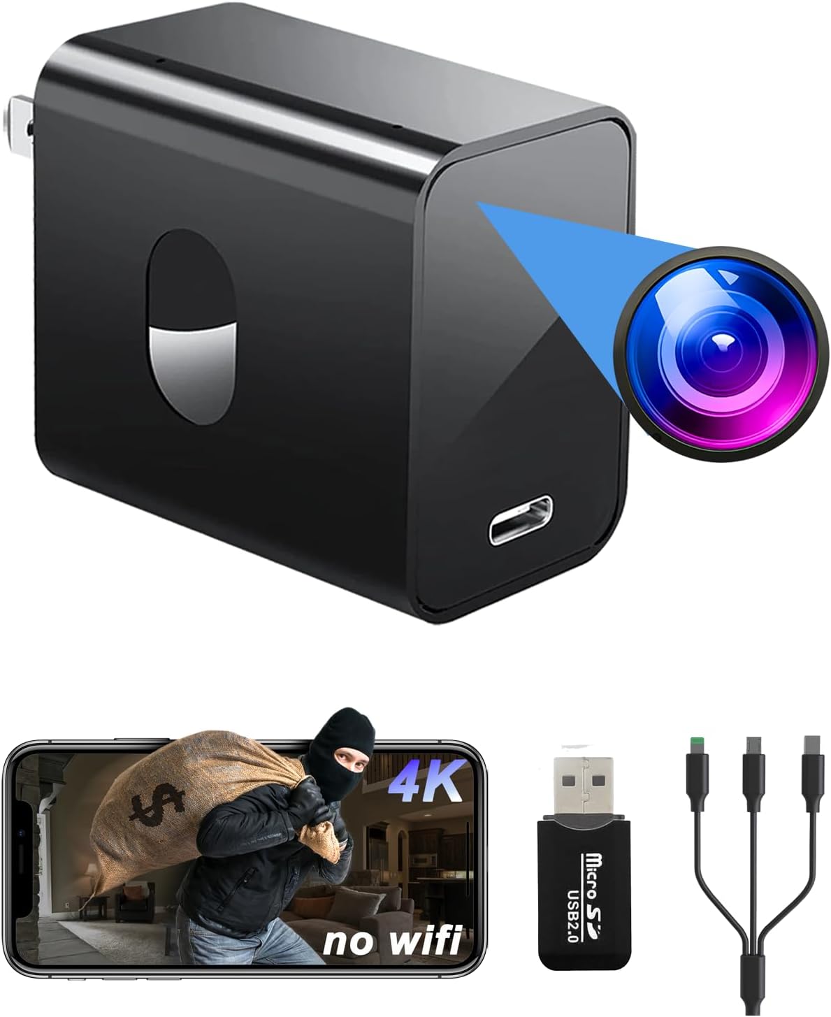 Amazon.com : TBYEPJU Small Camera Nanny Cam 1080p Security Camera with ...