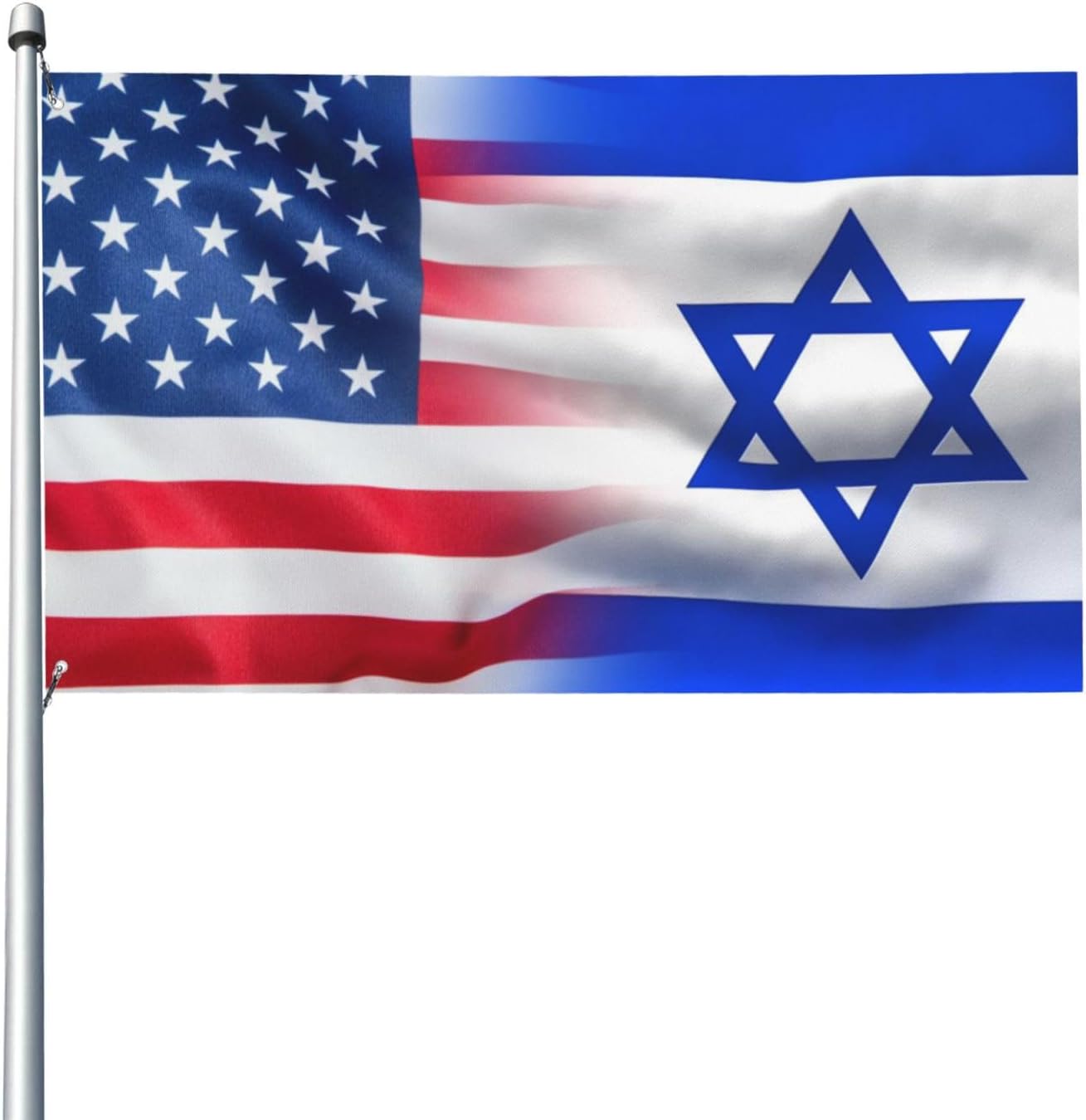 Amazon.com : Israeli National American Israel Friendship Flags Long ...