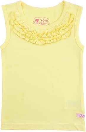 Amazon.com: RuffleButts® Little Girls Yellow Ruffle Tank Top: Clothing ...