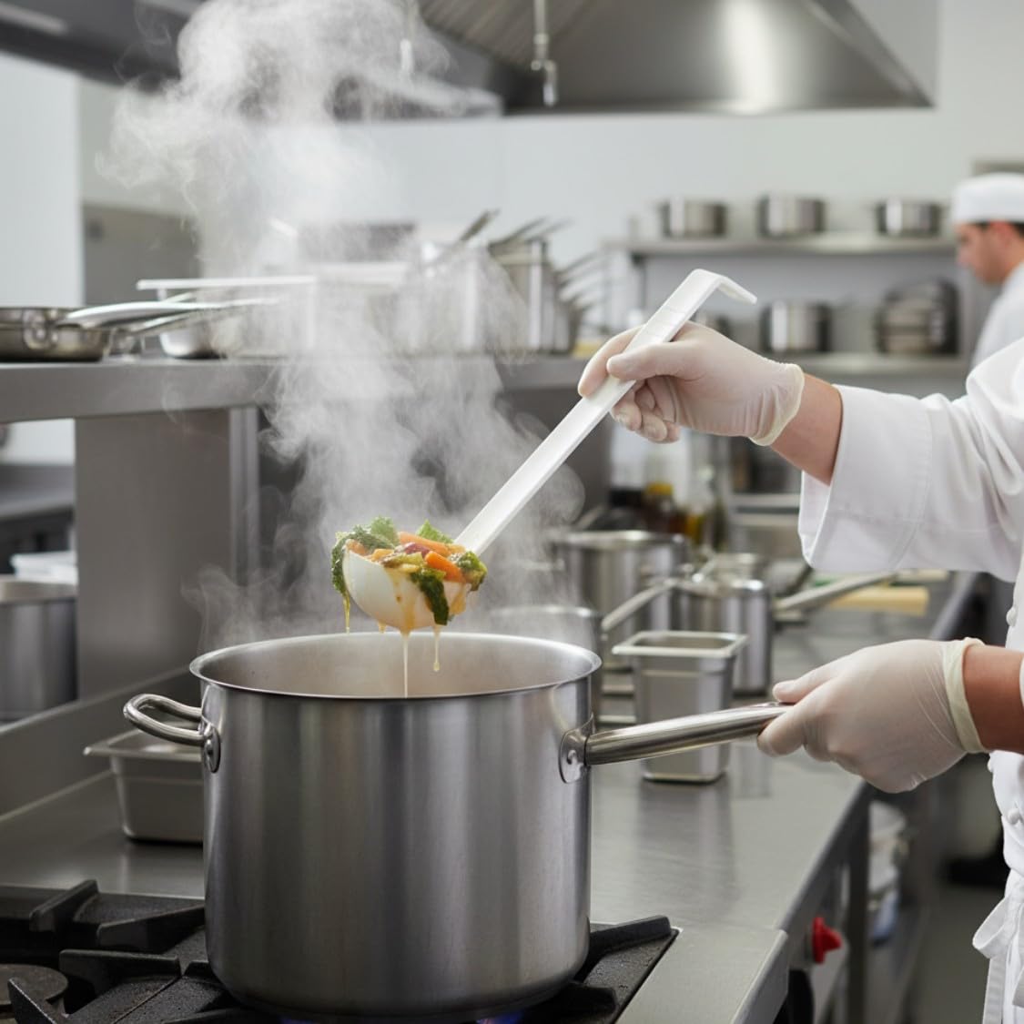 Snapklik.com : 1 Oz Kitchen Ladle 10-1/2" Polycarbonate White Color ...