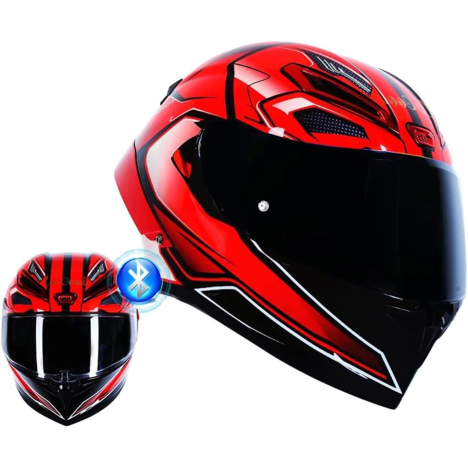 Autocross Helmets Bluetooth Full Face Flip Up Helmet For Motorcycles,