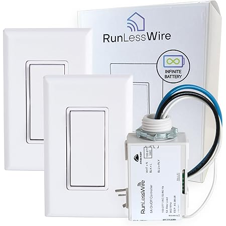 Leviton WSS0S-P0W Wireless Self-Powered Remote Switch, White - Wall ...
