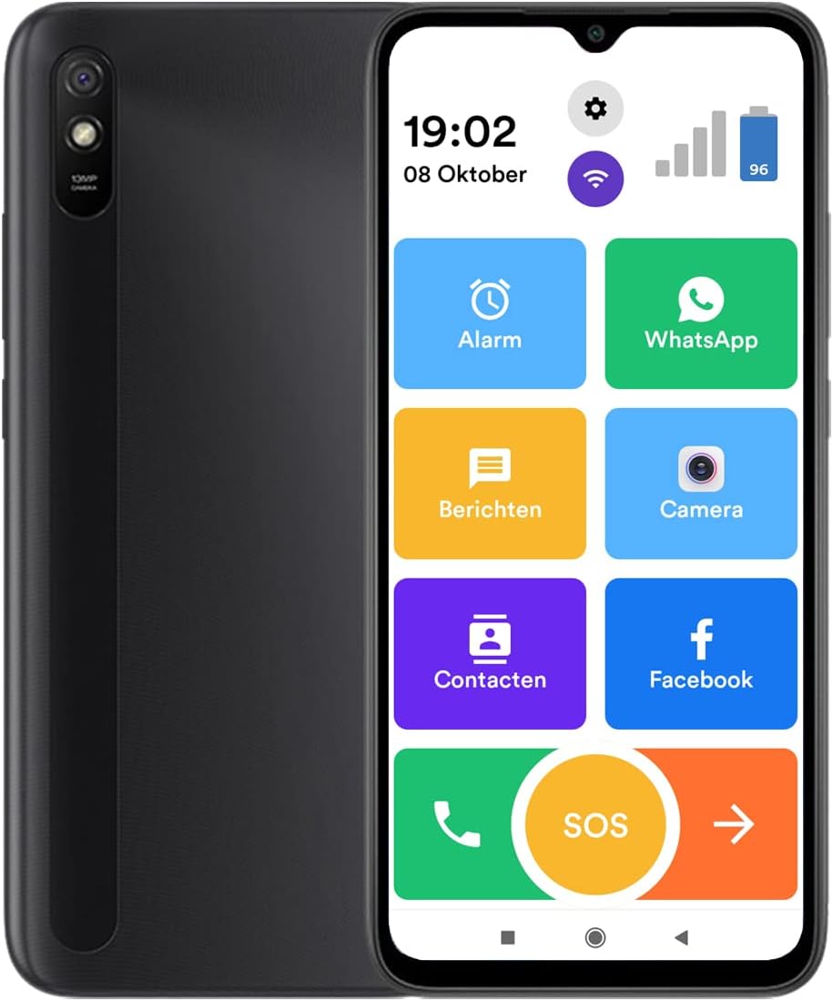 Senifone S1 Senioren Smartphone - Zwart - Voor Ouderen - 32GB ...