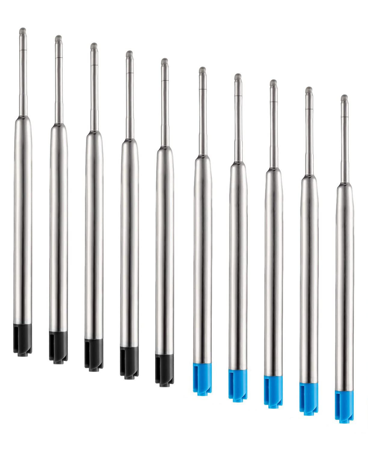 Metal Ballpoint Pen Refills,20 pcs Black Blue Ink Refill Pack ...