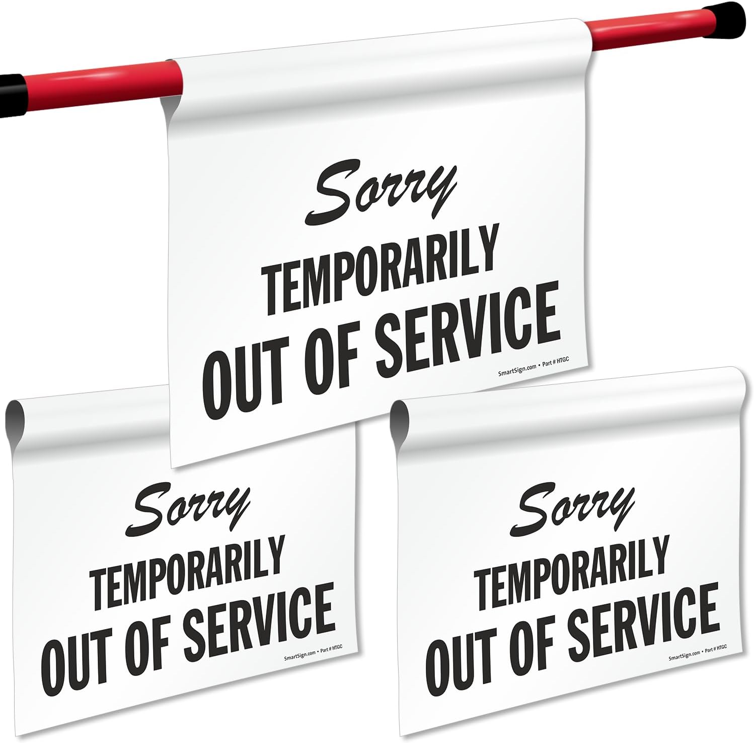 Amazon.com : SmartSign 3-Pack "Sorry Temporarily Out Of Service ...