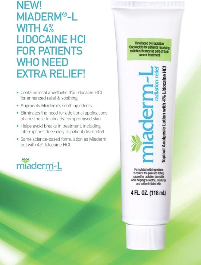 Amazon.com: Miaderm-L Radiation Relief Lotion with 4% Lidocaine 4 Oz ...