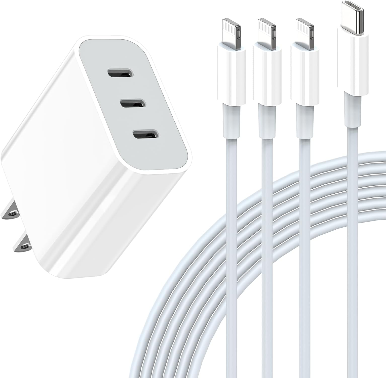 Amazon.com: iPhone Fast Charger, Amoner 35W 3-Port USB C Charger with ...