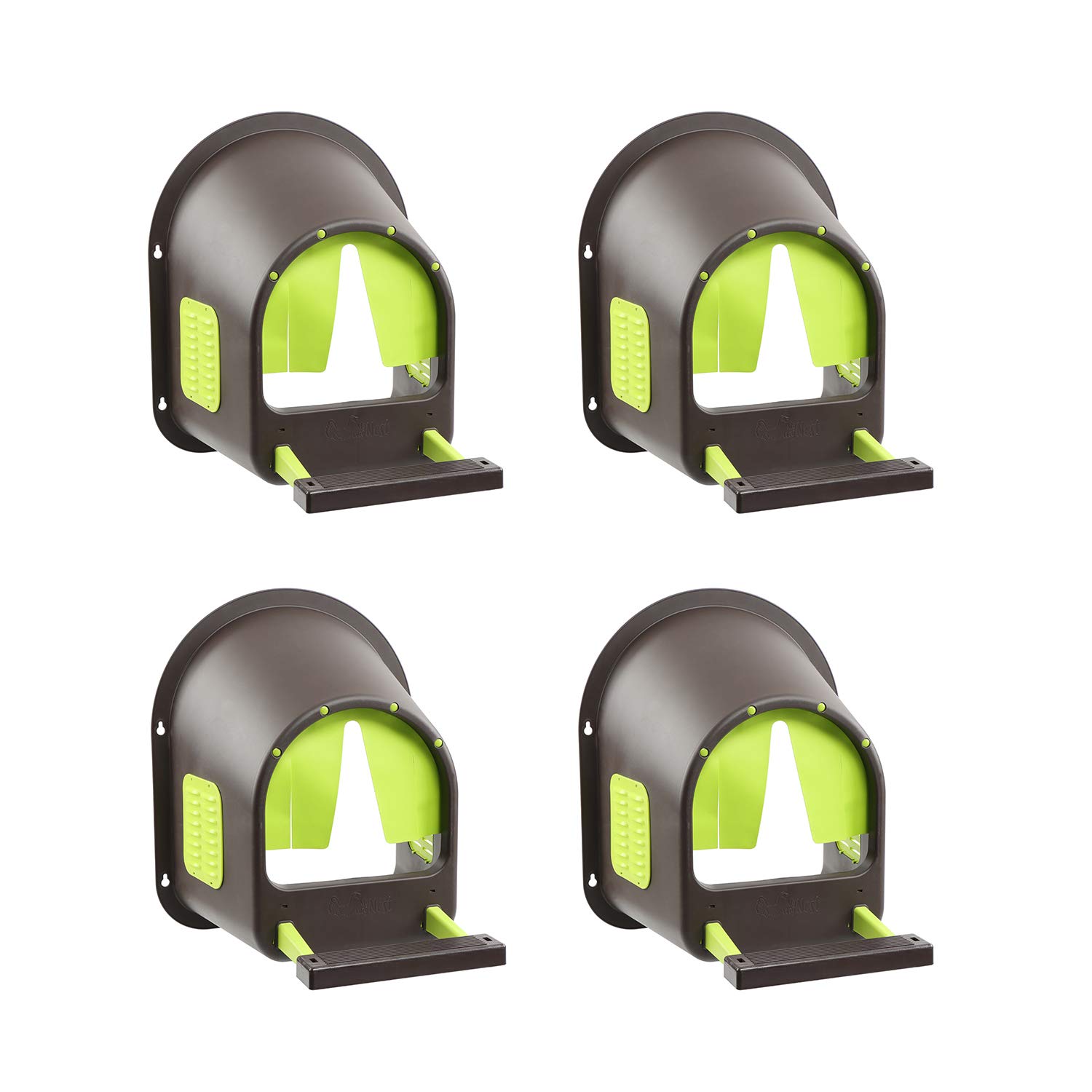 Buy Rural365 Single Chicken Nesting Box 4-Pack, Plastic - Curtained ...