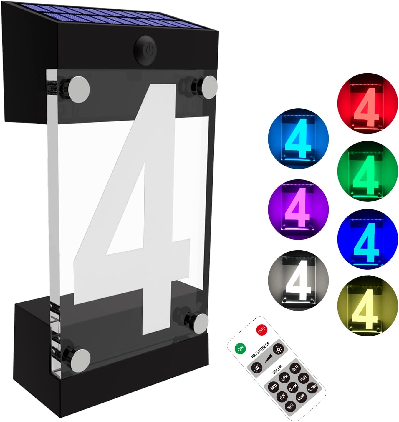 Amazon.com: Tomskiko Solar Address Sign - Solar House Numbers for ...