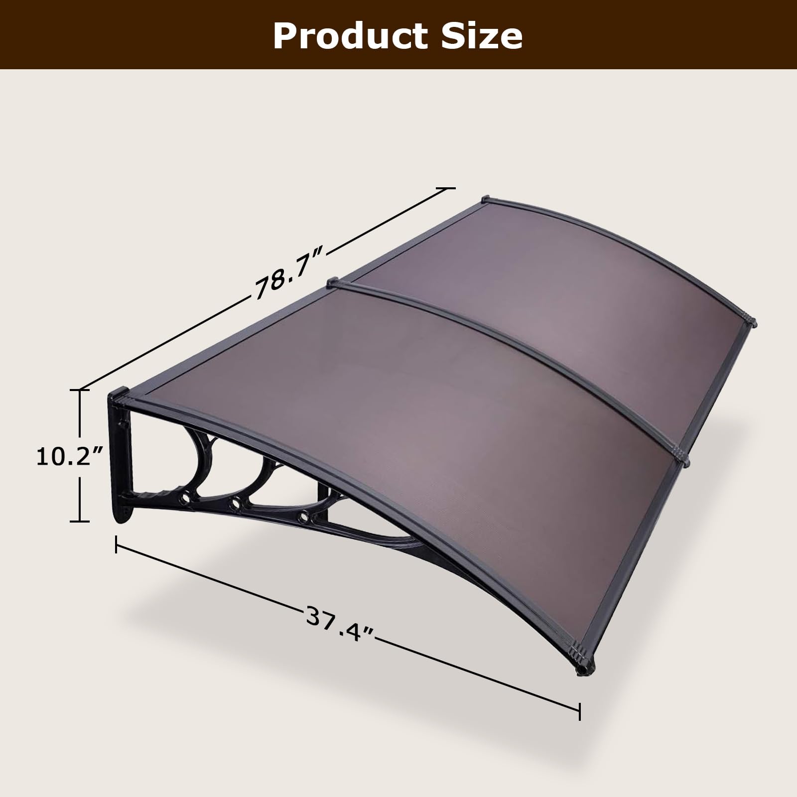 Snapklik.com : 80"x40" Window Awning Door Canopy Exterior ...