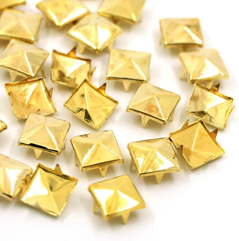 Amazon.com: 100 Pcs Square Four-Jaw Rivets DIY Leathercraft Metal Punk ...