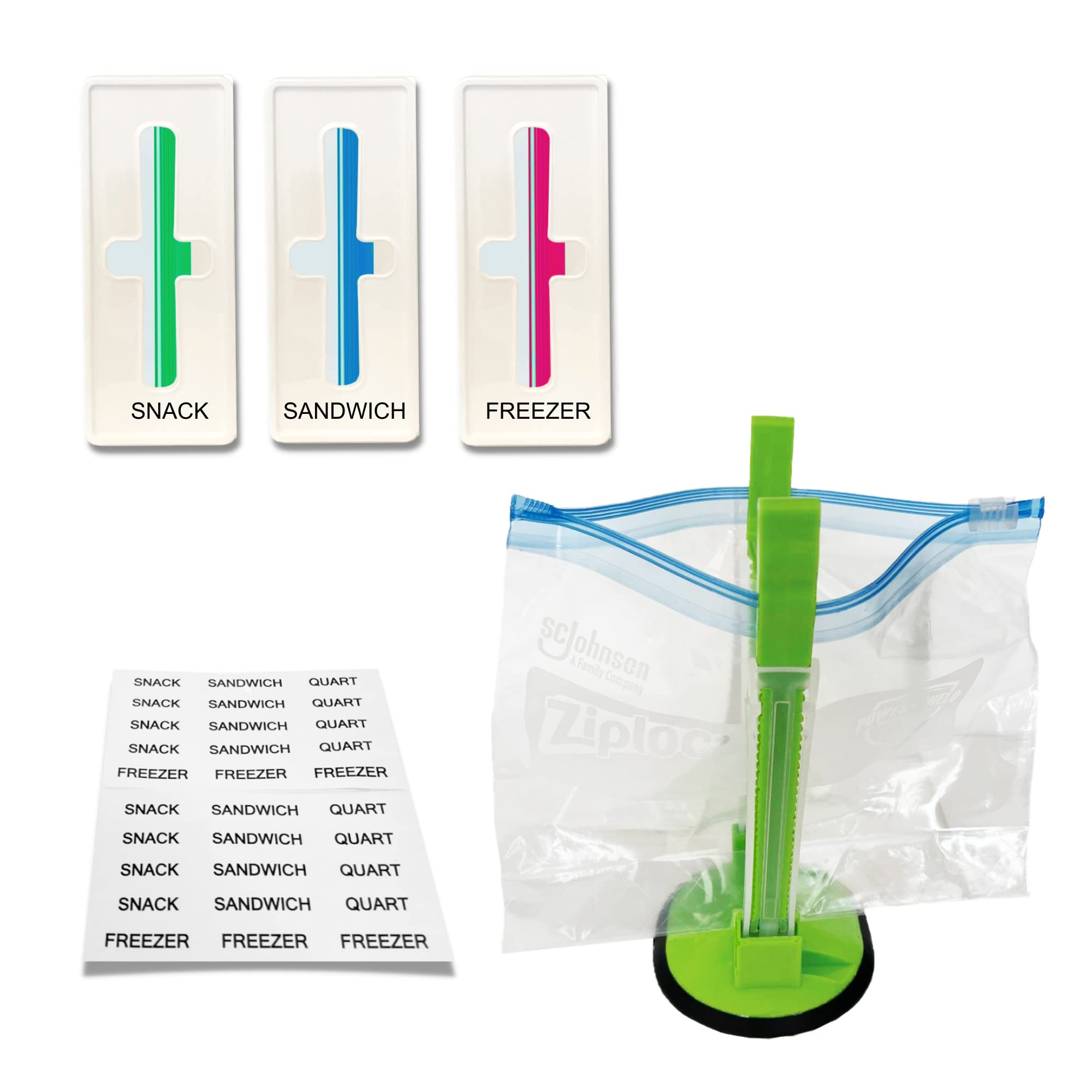 Amazon.com: Baggy Rack Holder For Food Prep Bag, Freezer Hands Free ...