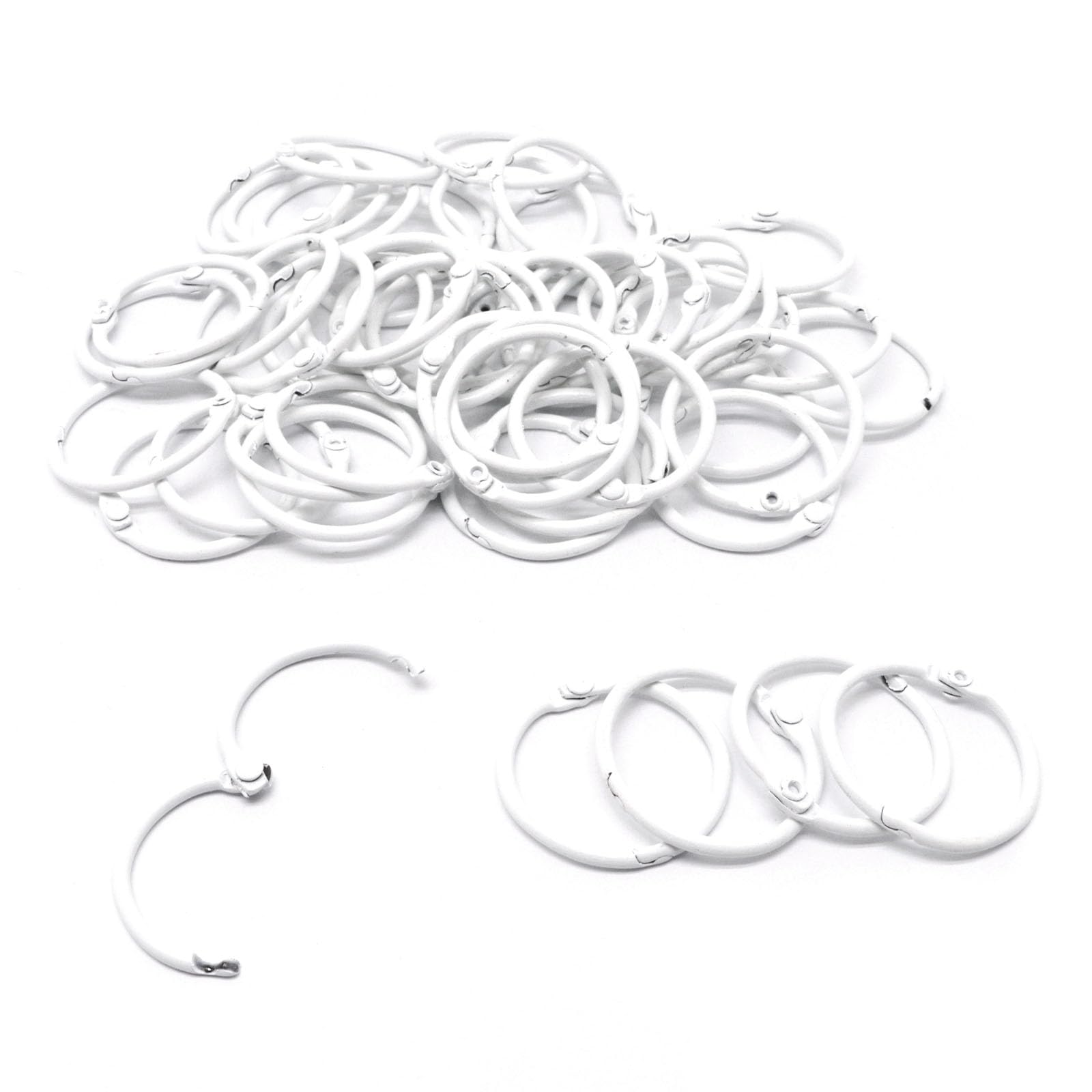 Amazon.com : SWZHAI Binder Rings 50pc, Book Rings 1 Inch, Flash Card ...
