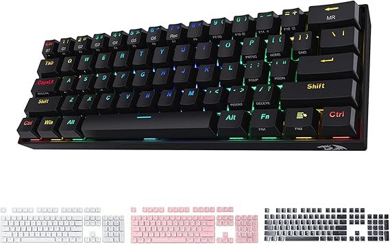 Amazon.com: Redragon K530 Keyboard and A130 (White) PBT Pudding Keycaps ...