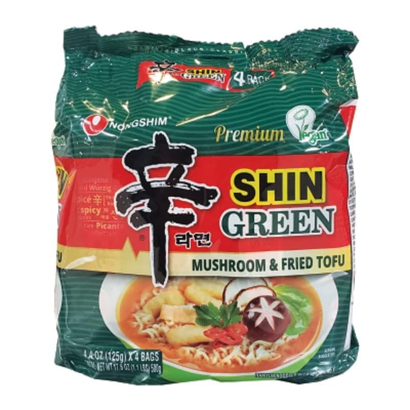 Amazon.com : Nongshim Premium Vegan Shin Green Ramen Noodles, Rich ...