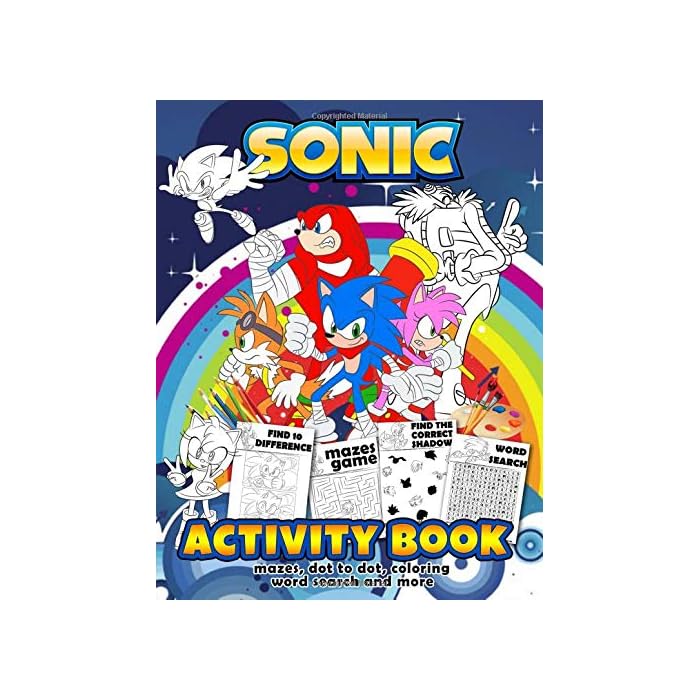 Buy Sonic Activity Book: Mazes, Dot to Dot, Coloring, Word Search and ...