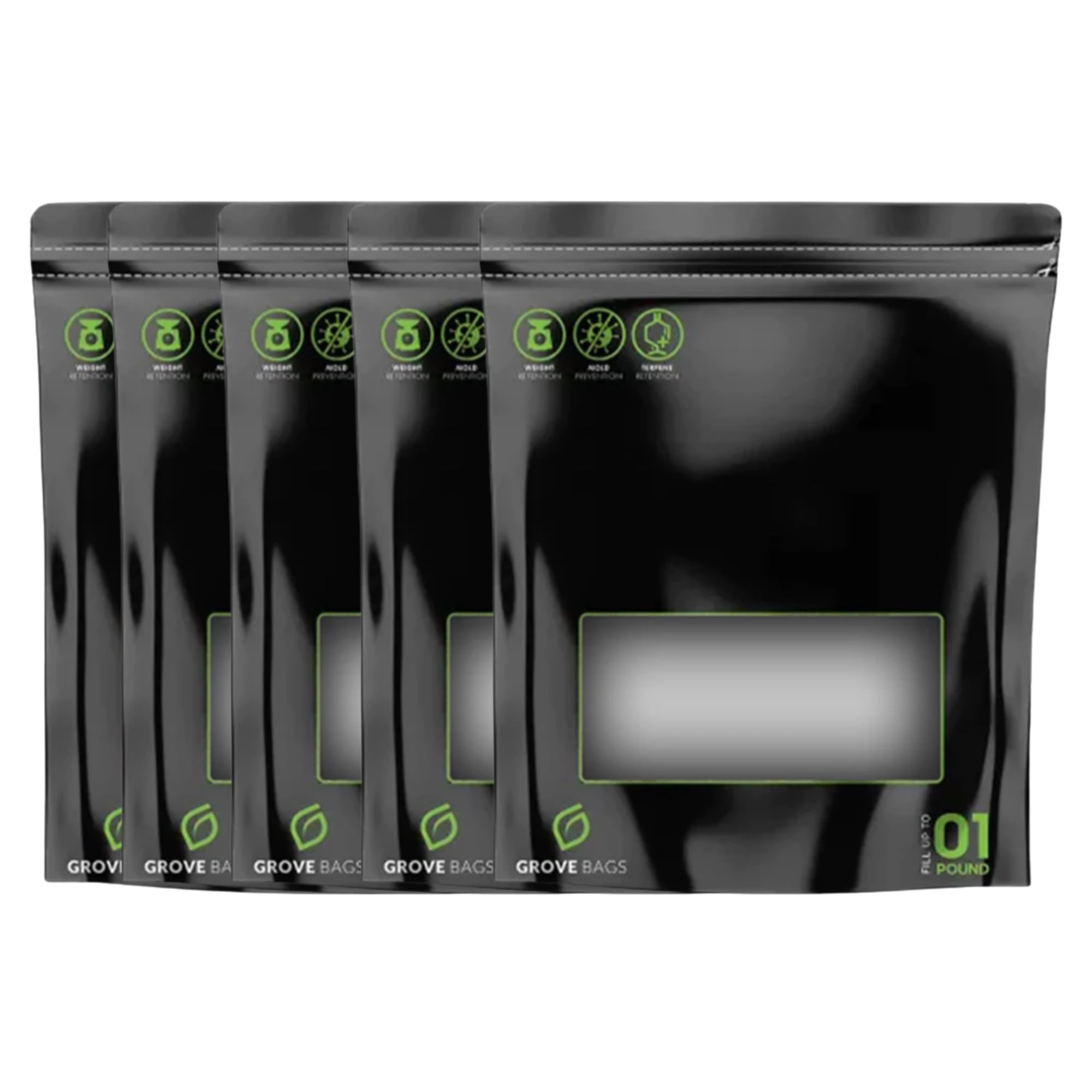 Grove Bags Terploc Curing and Storage Bags 1 lb - 5 Pack - Window ...