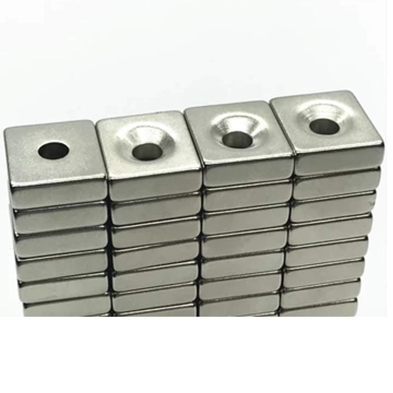 15 Pieces 10x10x4mm Hole 4mm Square Hole Magnet For Circular ...