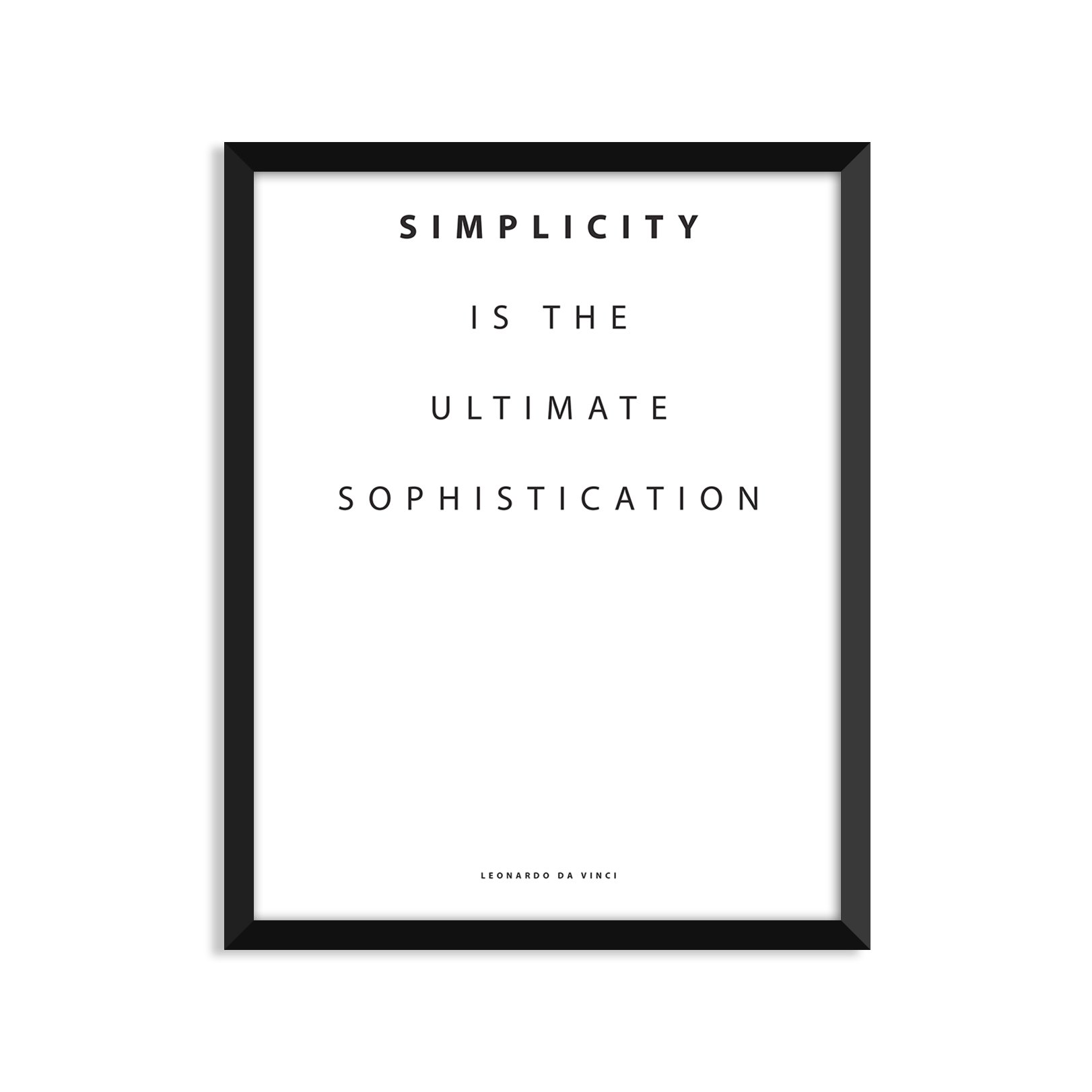 Simplicity Is The Ultimate Sophistication Poster