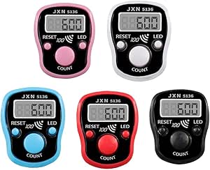 Electronic Finger Counter, Resettable 5 LCD Digit Display Tasbeeh ...