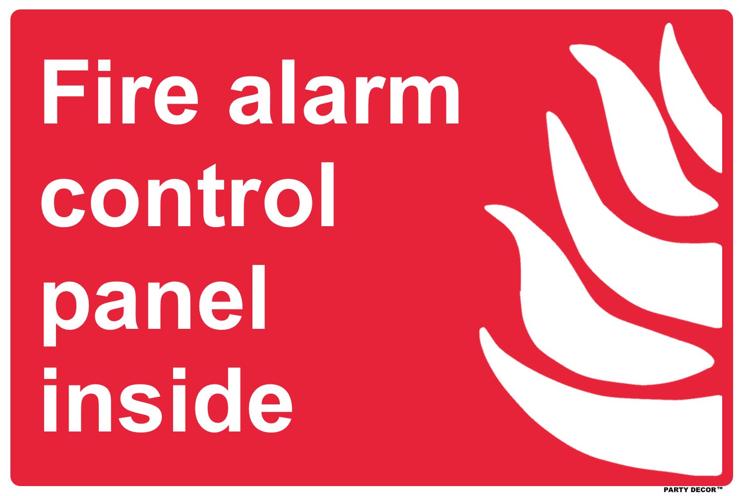 Buy 4 x safety sign - fire alarm control panel - landscape - self ...