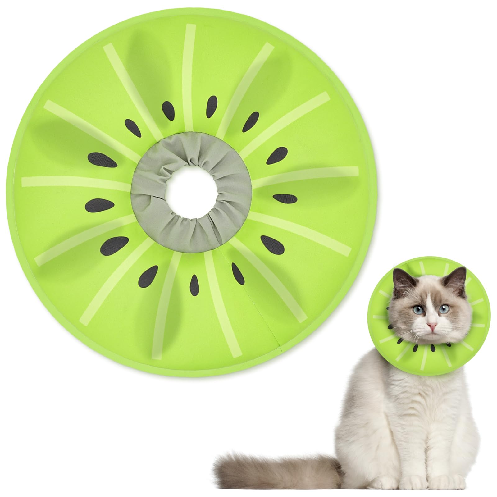 Amazon.com : Supet Inflatable Cat Cone Collar Soft to Stop Licking ...