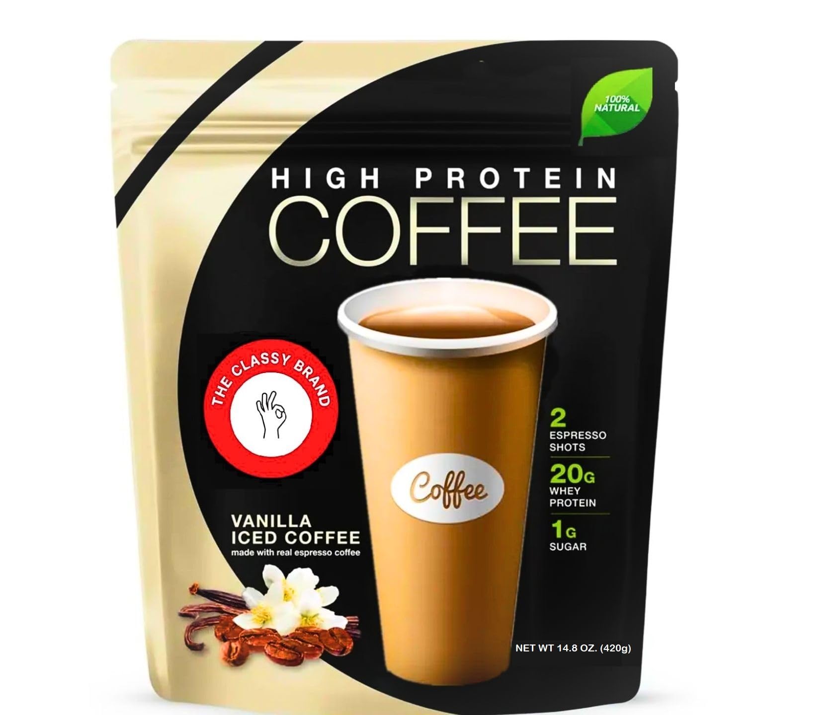High protein coffee,protein, coffee drink, 1 G Sugar, 20 G Protein, 14 ...