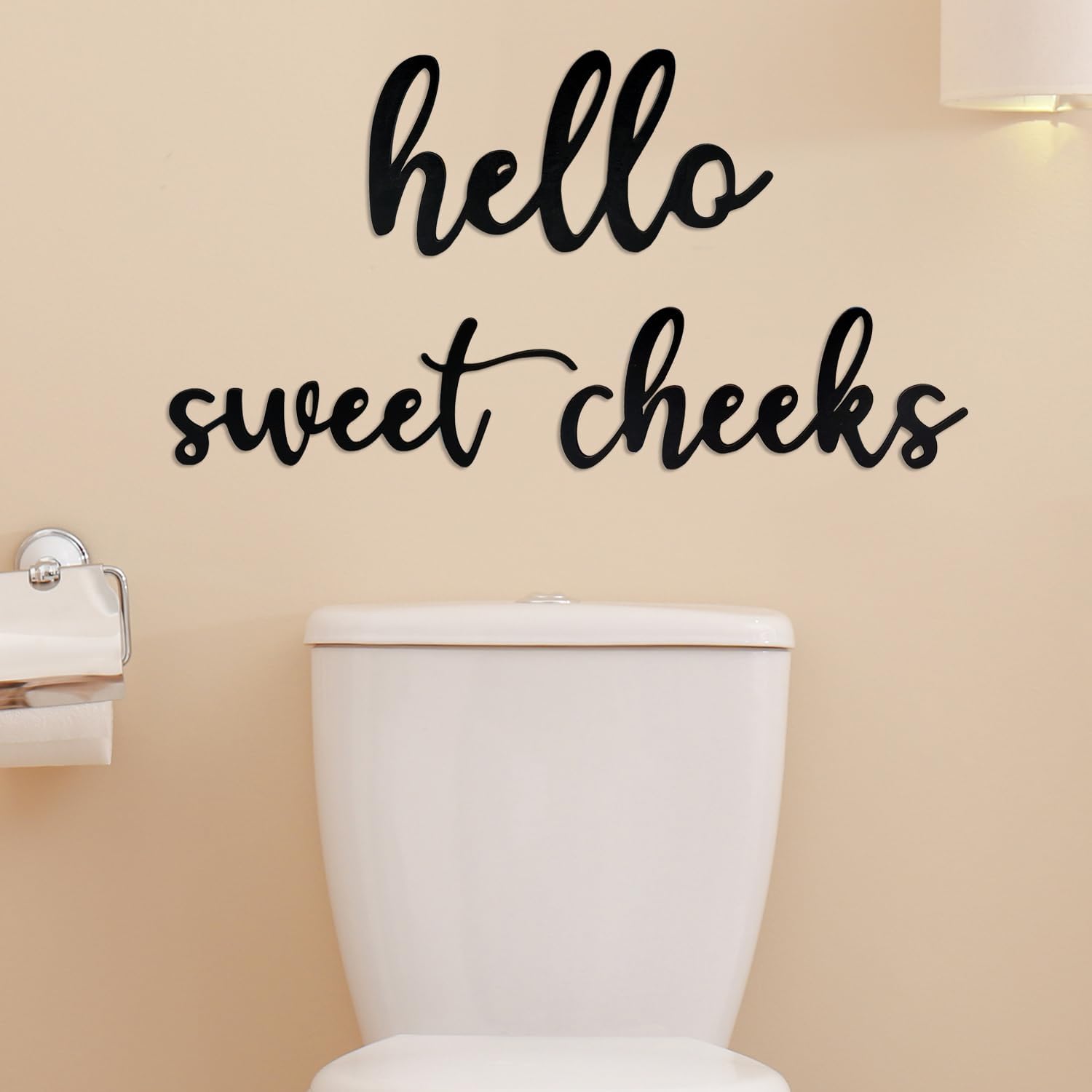 Amazon.com: Ahzemepinyo Hello Sweet Cheeks Wood Signs - Farmhouse Black ...