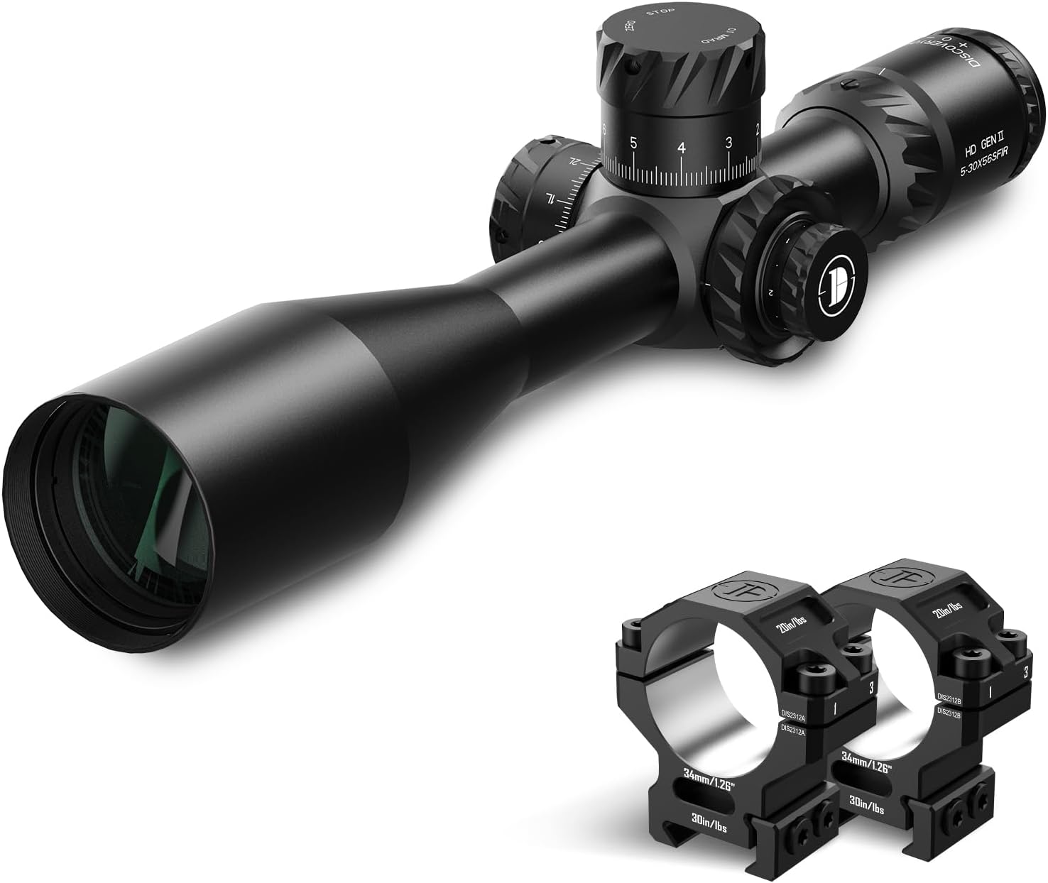 Amazon.com : DISCOVERYOPT HD GEN-II 5-30x56 Rifle Optics and 7075 ...