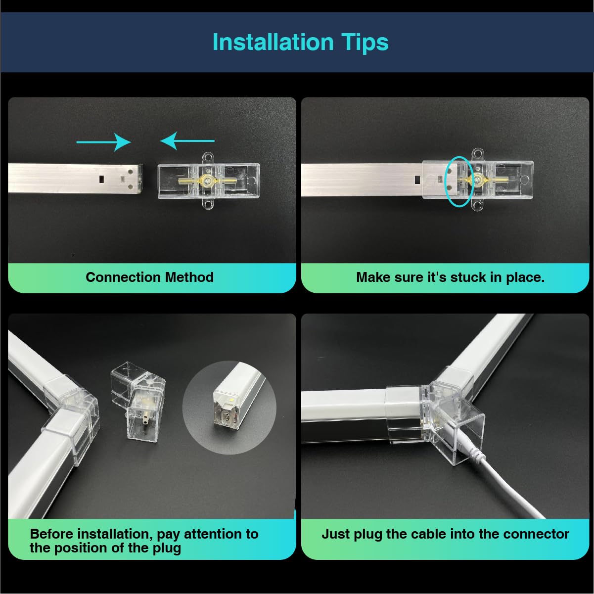 Snapklik.com : Cezelux 2 Pack Hexagon Garage Light Connectors 180 I ...