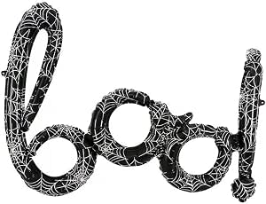 Amazon.com: Halloween Boo Balloons/Black White Spider Web boo Balloon ...