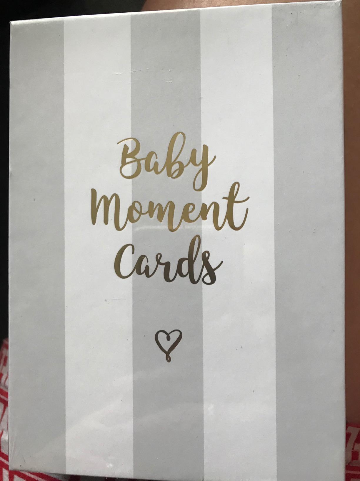 Baby Moment Cards & Keepsake Box – 40 Unisex Landmark Memory Milestone ...