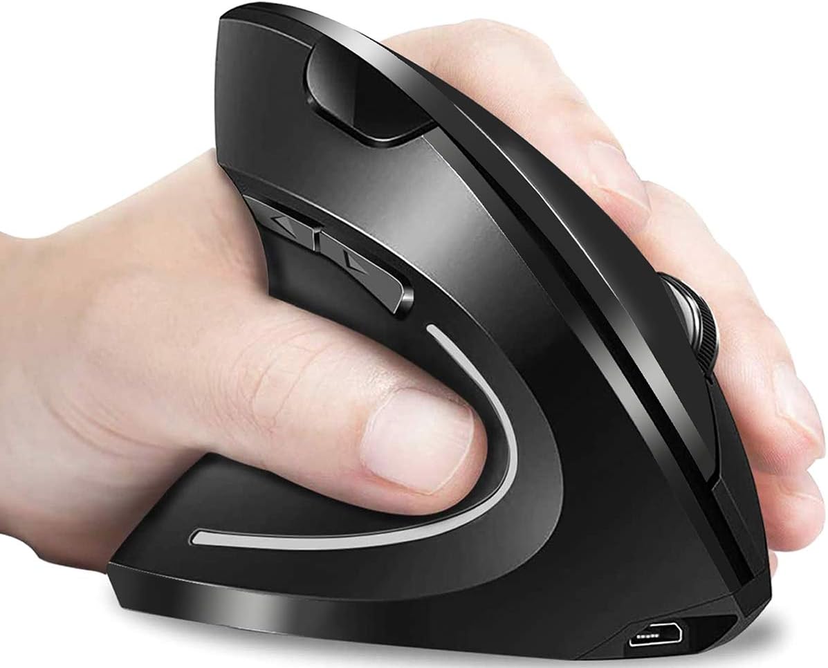 Amazon.com: Rechargeable Left Handed Cordless Mouse, Lefty Ergonomic ...