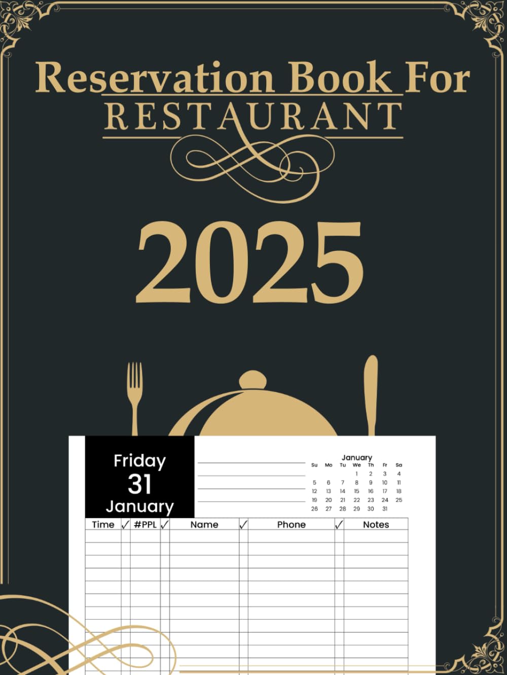 Amazon.com: Reservation Book For Restaurant 2025: A Year-Round Planner ...
