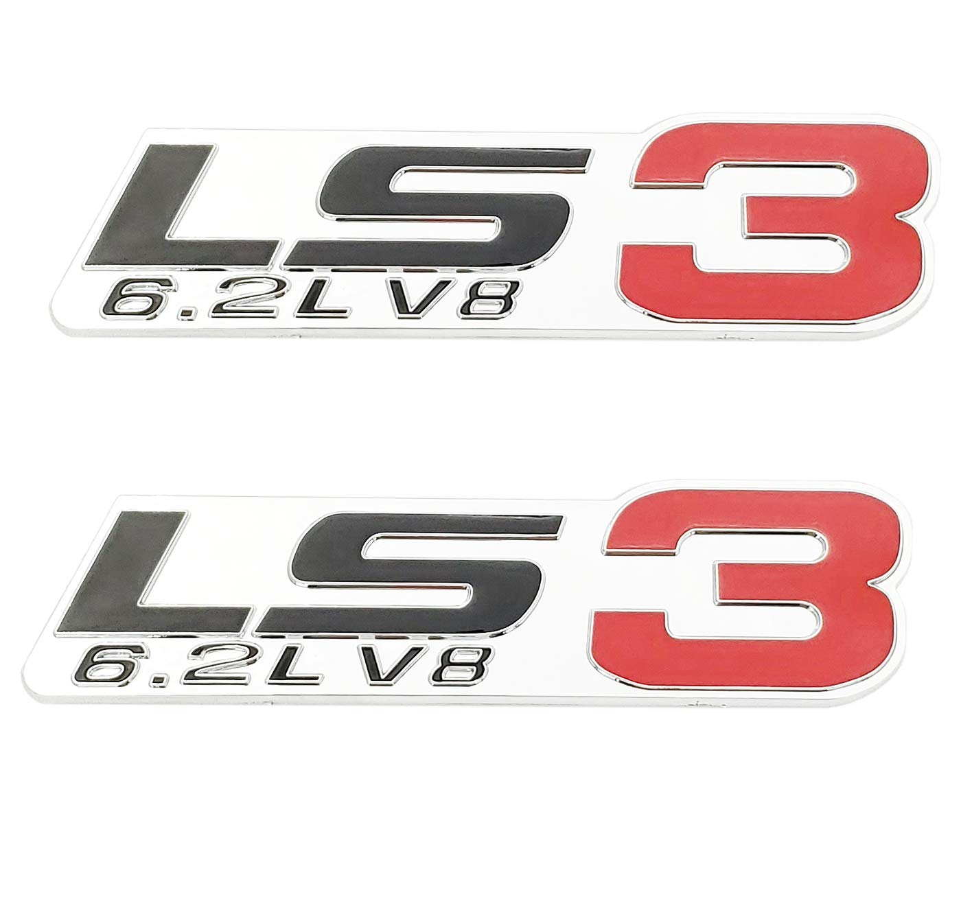 Buy 2X LS3 6.2L V8 Engine Emblems Badge 3D Logo Sticker Nameplate ...