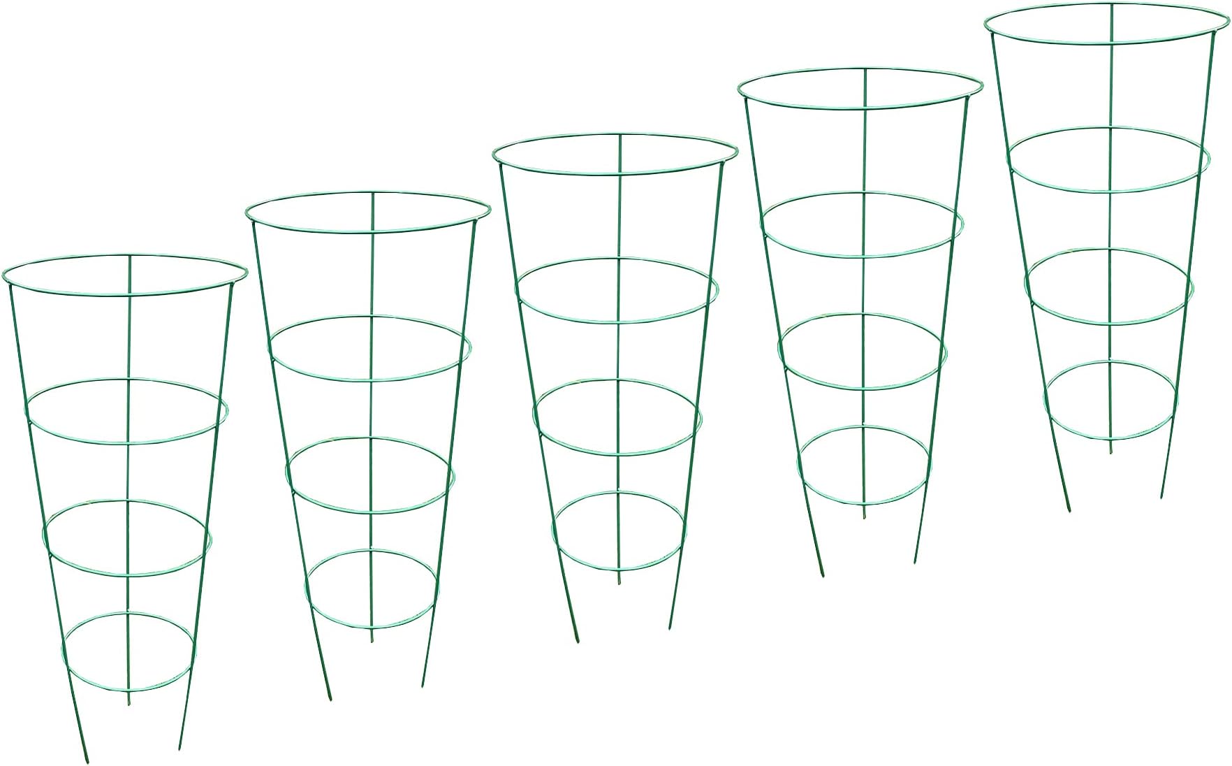 Selections Pack of 5 (60cm) Conical Garden Plant Support Rings : Amazon ...
