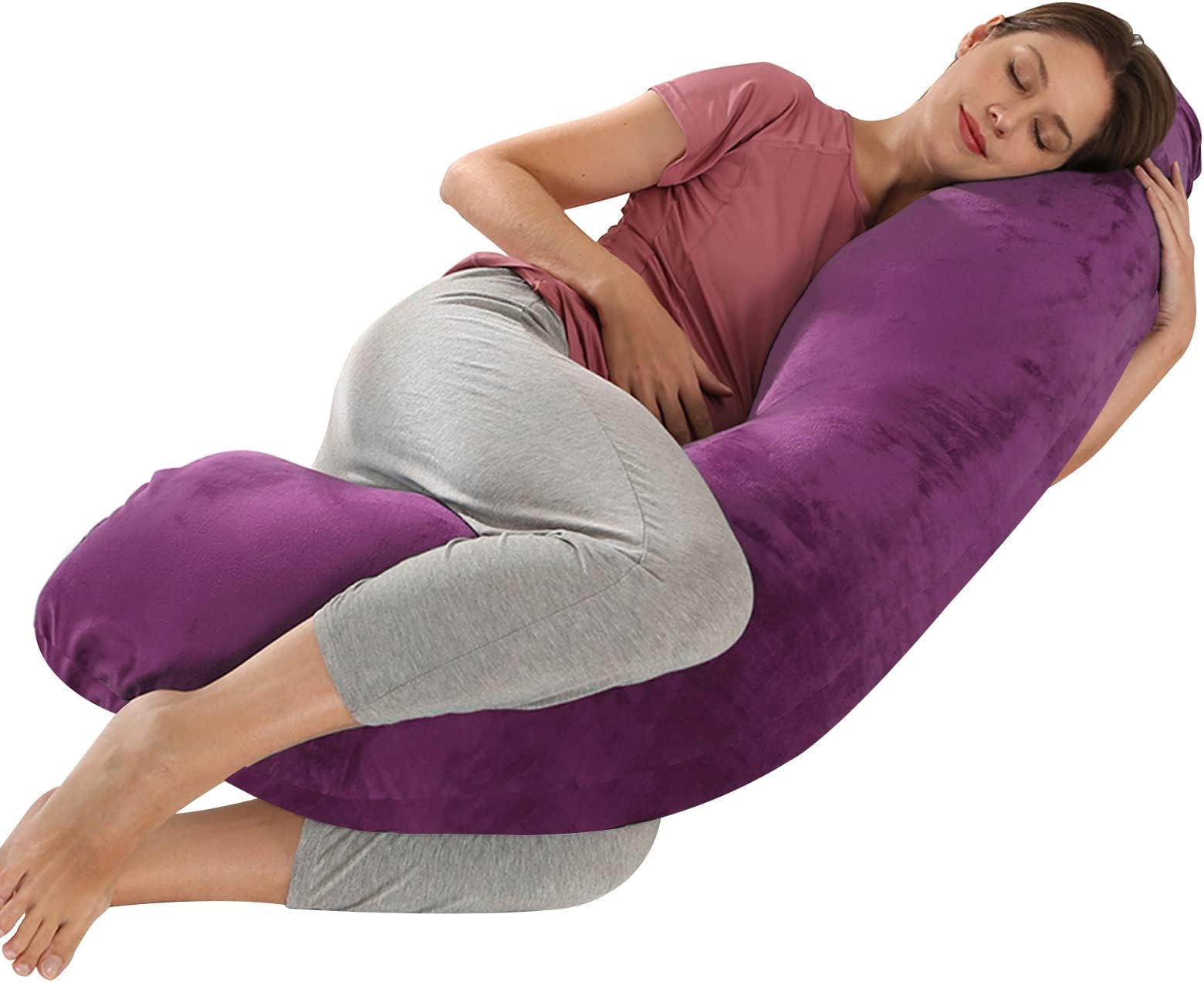 Lannvan Coussin de Grossesse - Oreiller pour Femme Enceinte en Forme de ...
