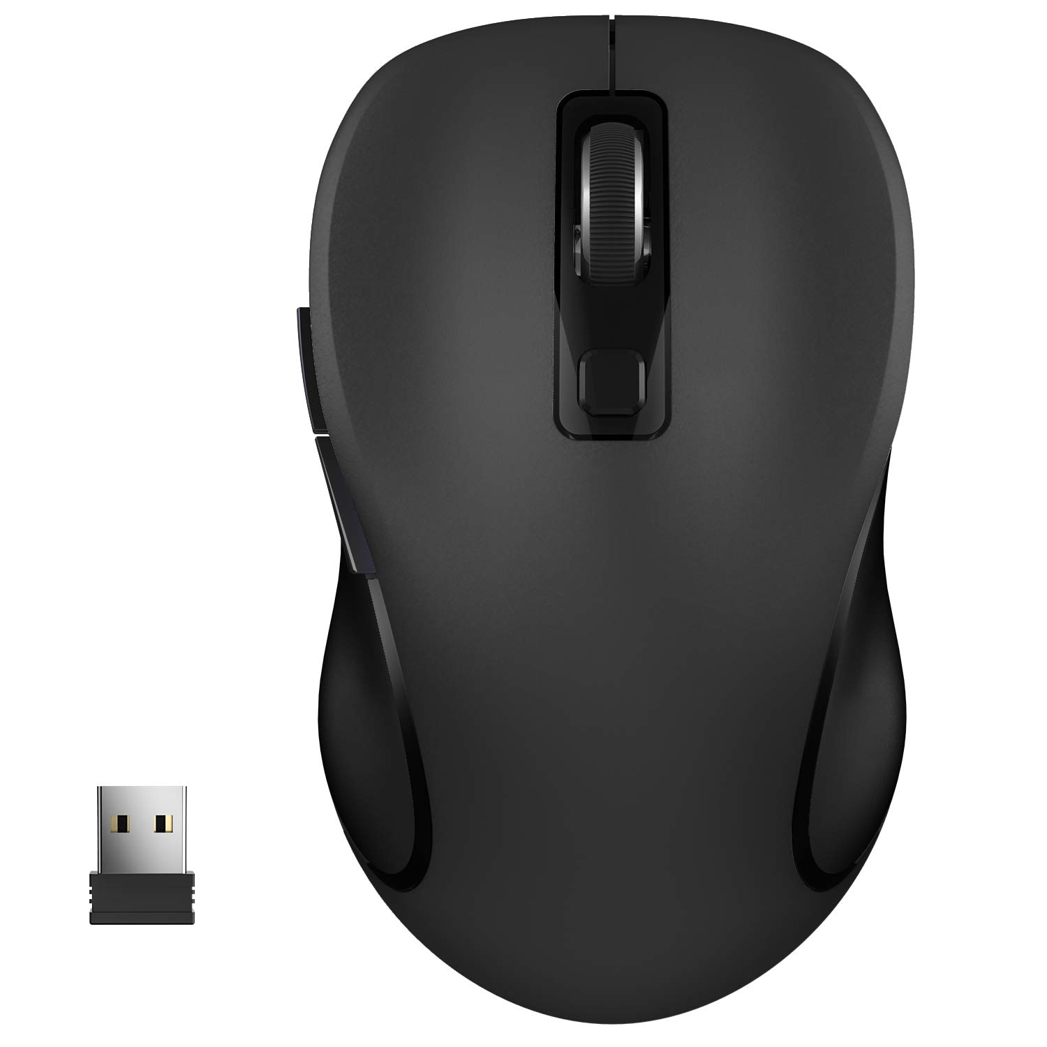 WisFox 2.4G Wireless Mouse for Laptop, Ergonomic Computer Mouse with ...